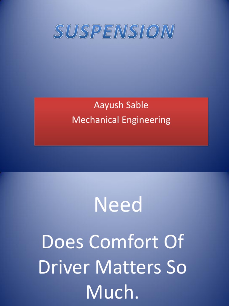 Aayush Sable Mechanical Engineering | PDF | Suspension (Vehicle) | Axle