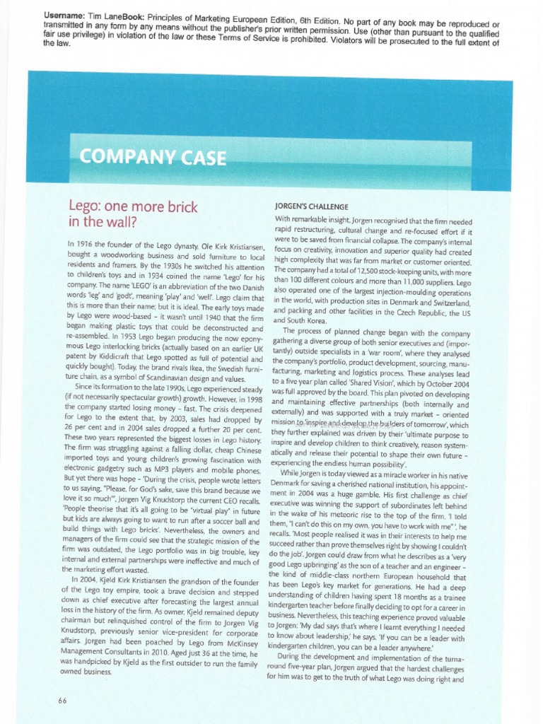 Lego Case Study | PDF