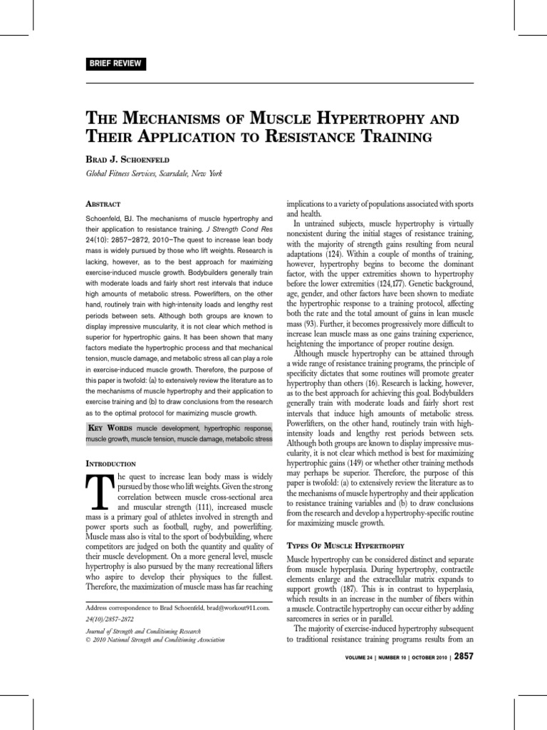 Mechanisms of Muscle Hypertrophy | PDF | Insulin Like Growth Factor 1 ...