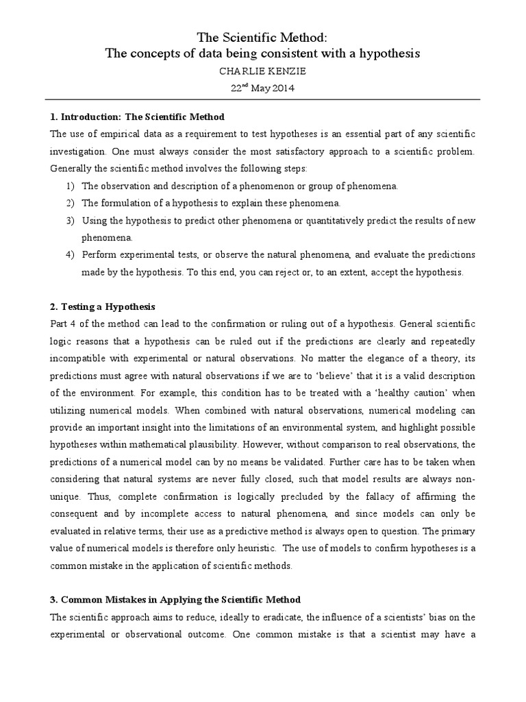 The Scientific Method | PDF | Hypothesis | Scientific Method