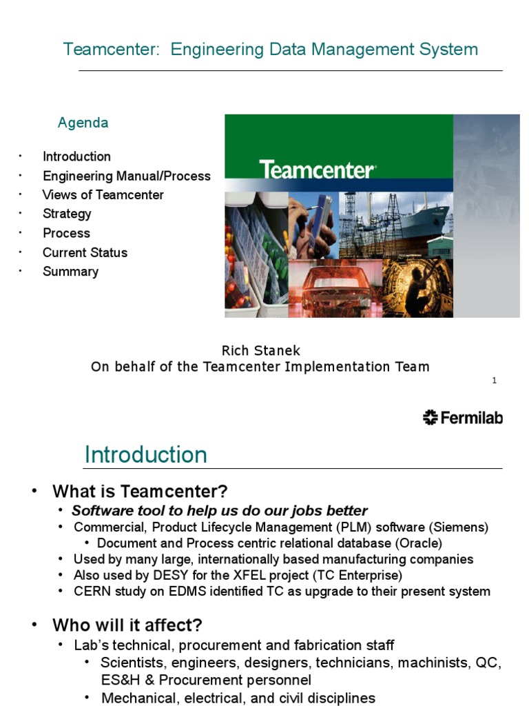 Teamcenter: Engineering Data Management System: Agenda | PDF | Product ...