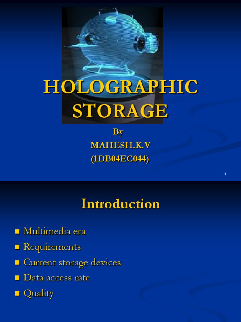 Holographic Storage | PDF | Holography | Compact Disc