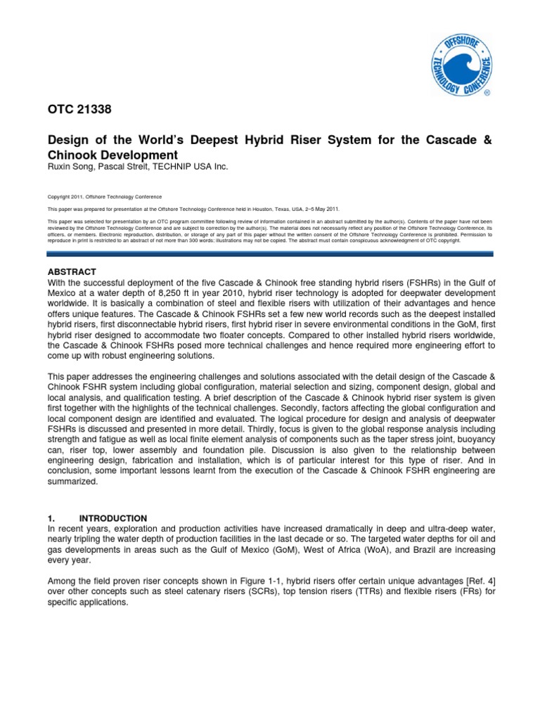 Desing of The Worlds Deepst Hybrid Riser System For The Cascade y C ...