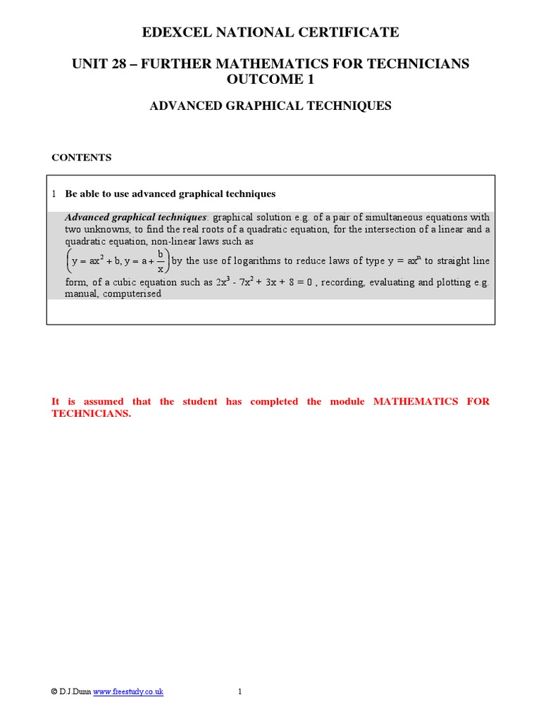 Advanced Graphical Techniques | PDF | Equations | Logarithm