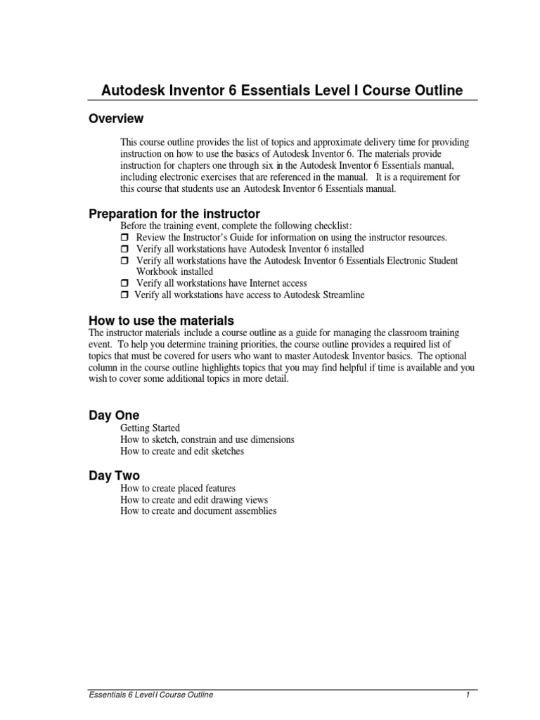 Inventor Level 1 | PDF | Technical Drawing | Microsoft Power Point