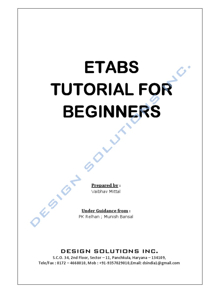 Ds Etabs Tutorial | PDF | Beam (Structure) | Column