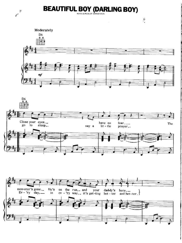 3565-John Lennon-Beautiful Boy Darling Boy | PDF