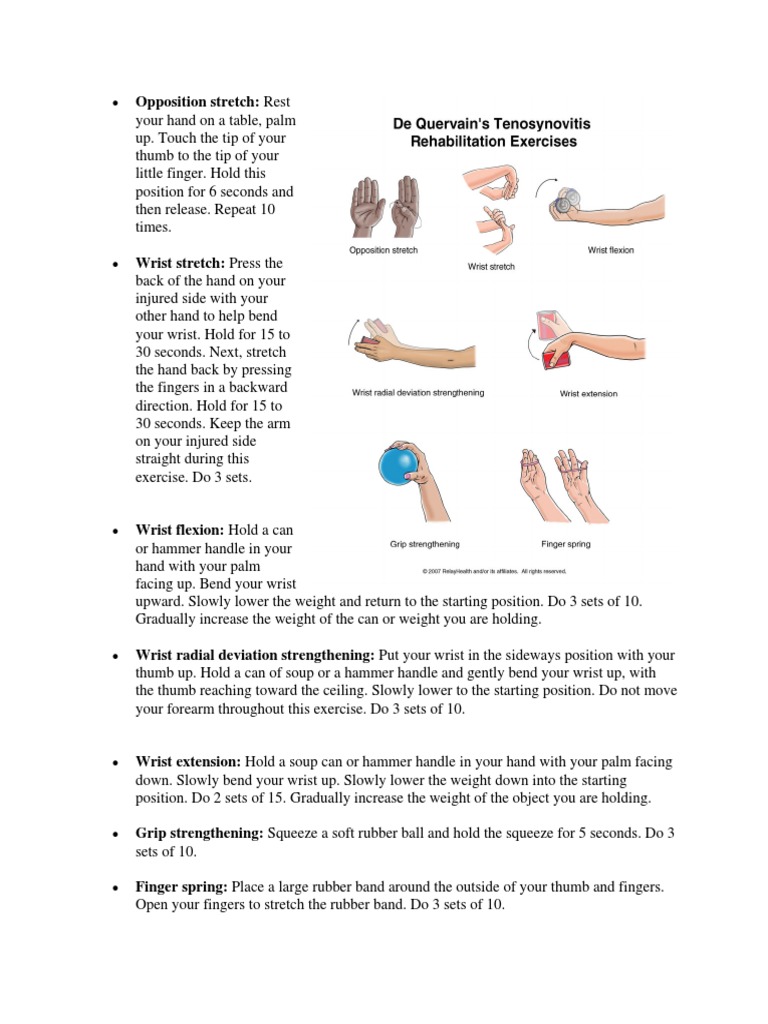 De quervain tenosynovitis exercises store