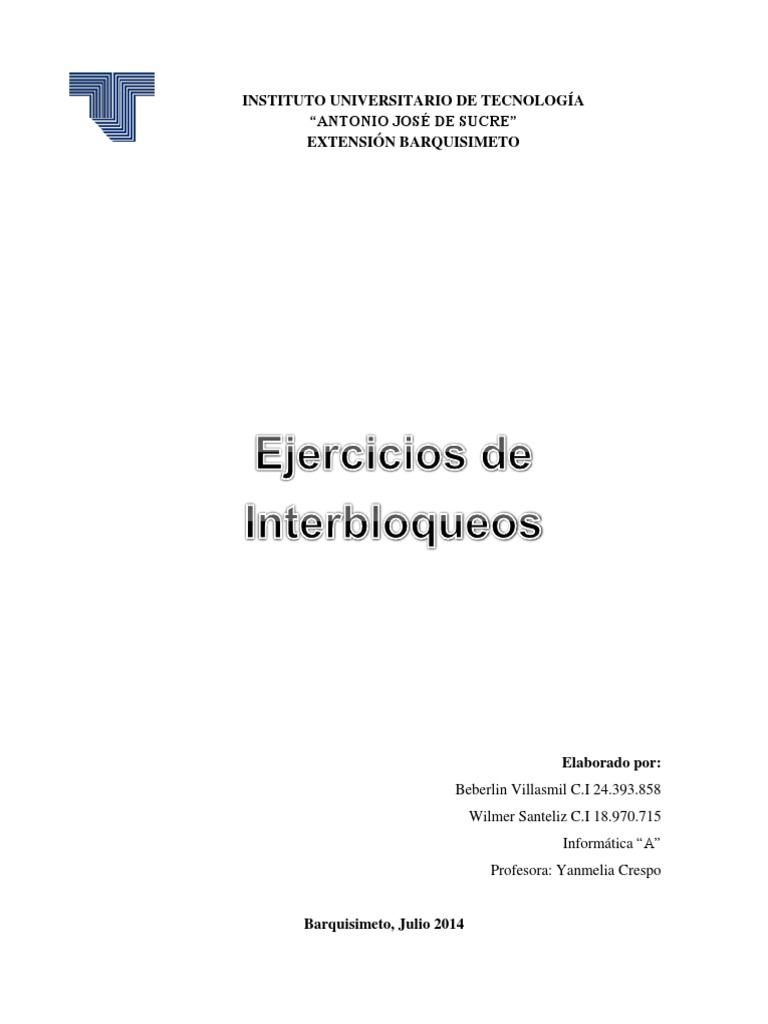 Ejercicios de Interbloqueos | PDF | Impresora (Computación) | Hilo ...