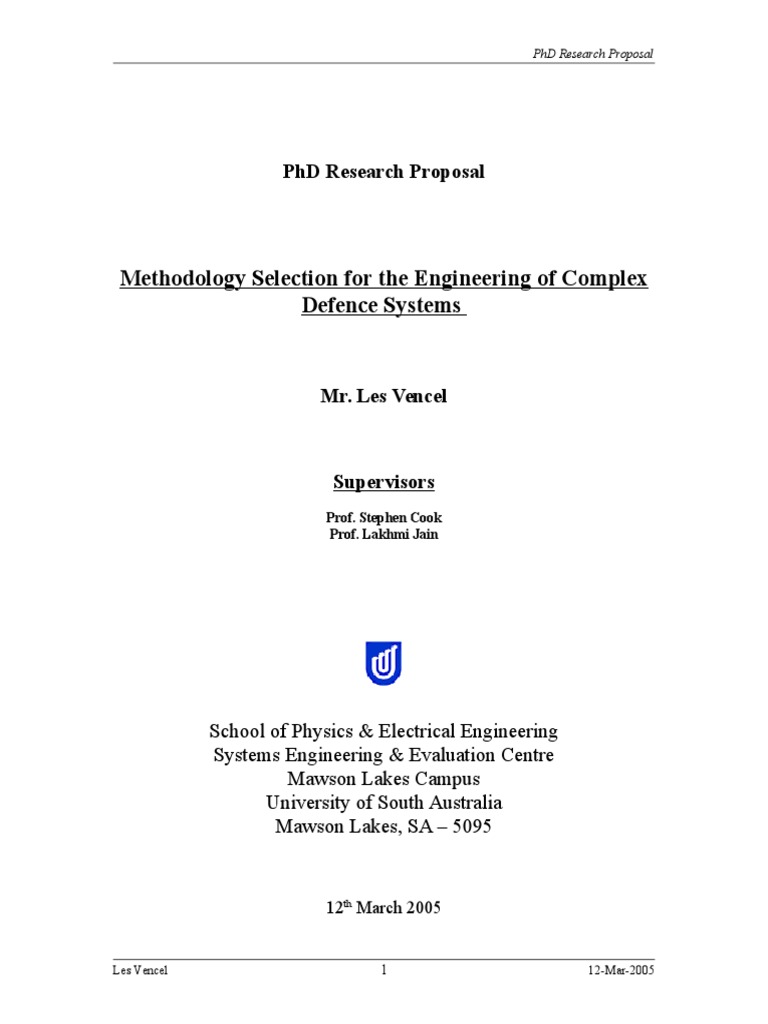 PHD Research Proposal | PDF | Software Development | System