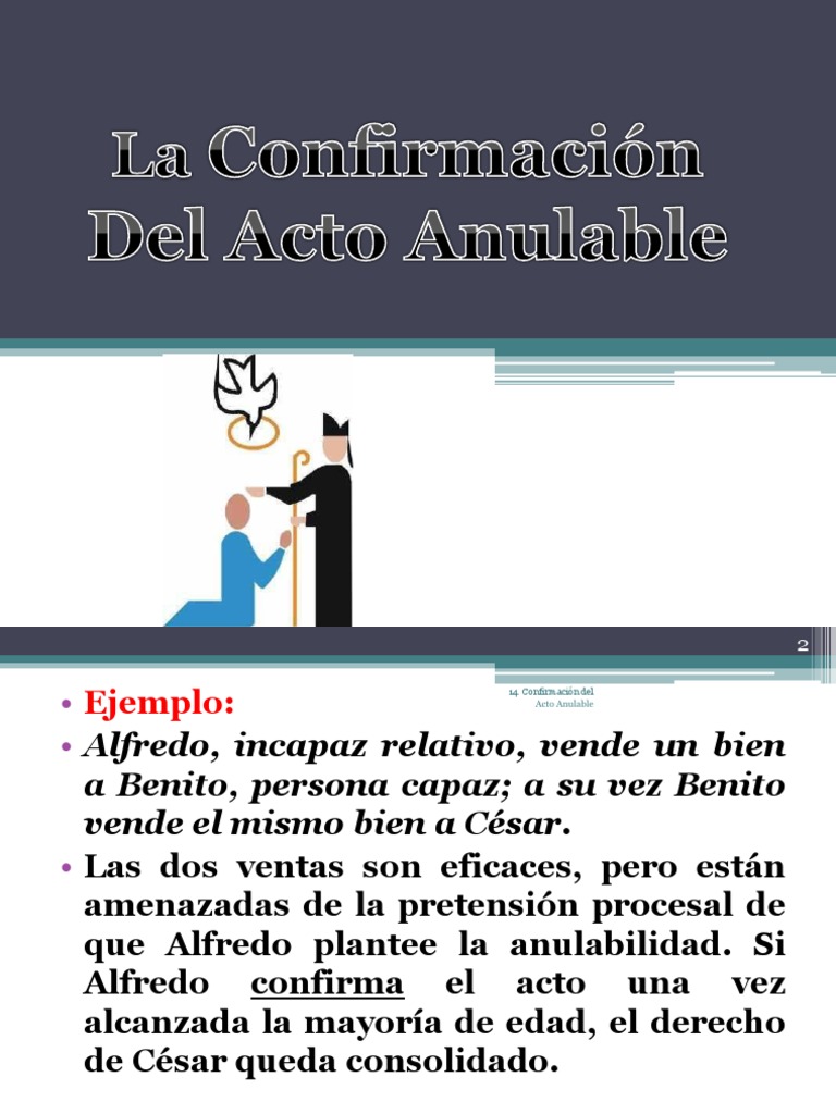 Confirmación del Acto Anulable | PDF | Nulo (ley) | Virtud