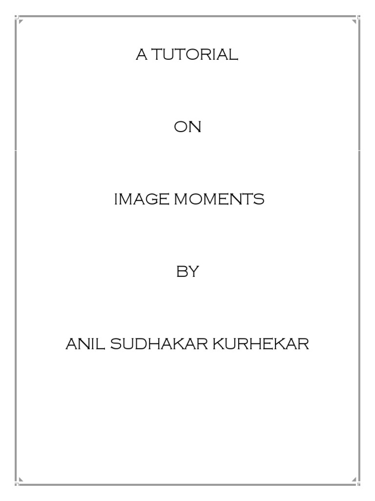 A Tutorial On Image Moments | PDF | Radius | Matrix (Mathematics)