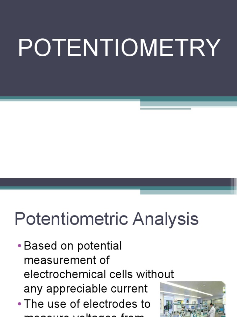 Potentiometry | PDF | Ph | Redox