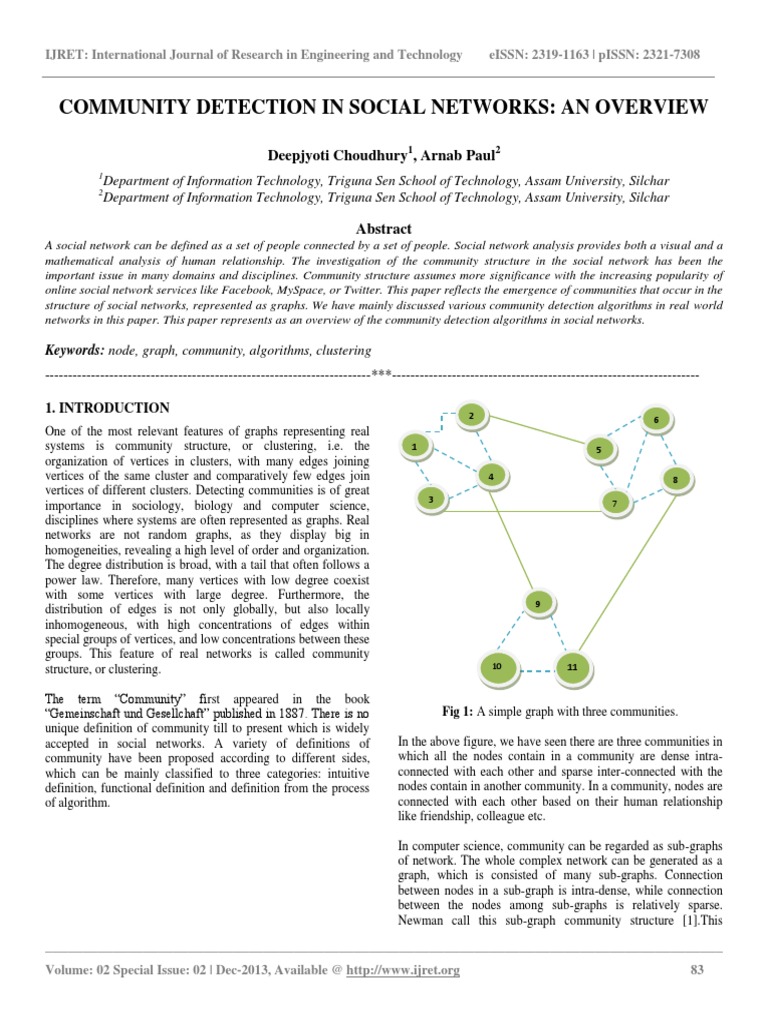 Community Detection in Social Networks An Overview | PDF | Eigenvalues And Eigenvectors ...
