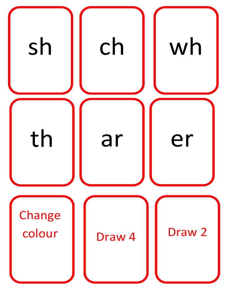 Phonics UNO Card Game Guide | PDF | Home & Garden | Art