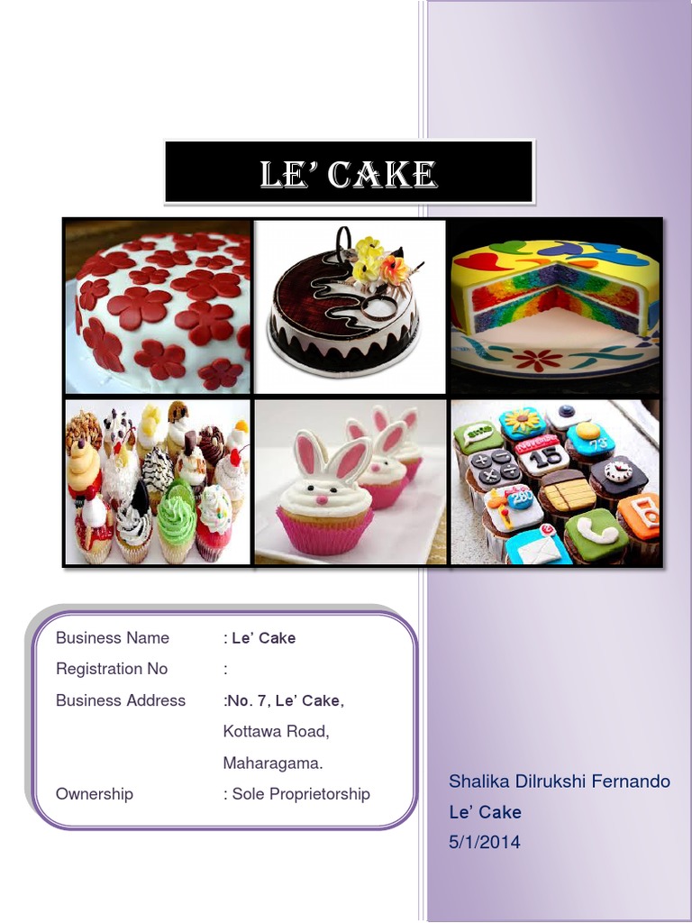 Business Plan of A Bakery | PDF | Cupcake | Cakes