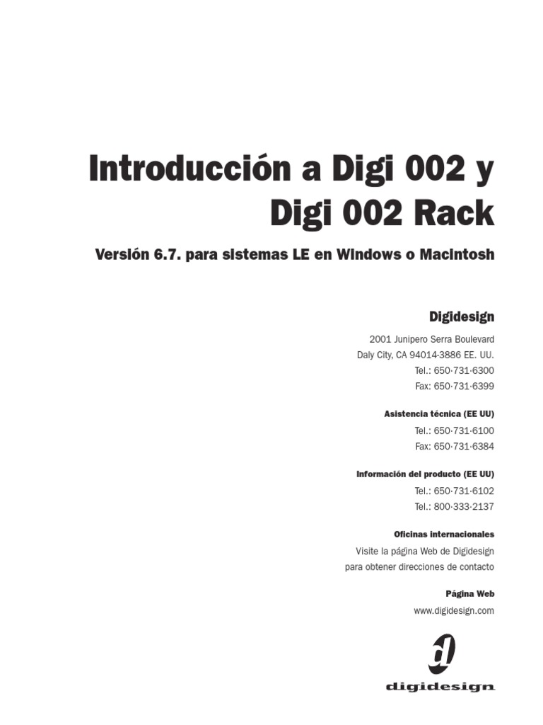 Manual Digi 002 PDF | PDF | Point and Click | Macintosh