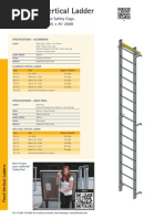 Vertical Ladder: Fixed Vertical Ladder - With Safety Cage TO BS 4211: ...
