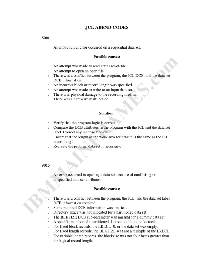 Abends Reference | PDF | Parameter (Computer Programming) | Input/Output
