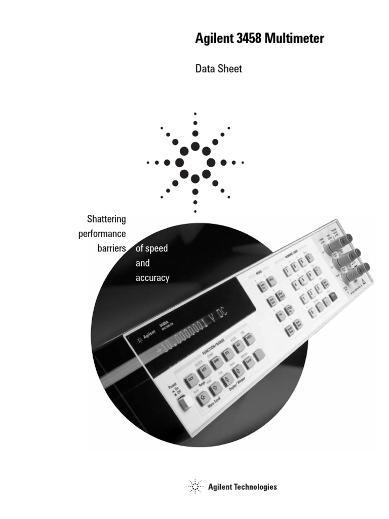 Agilent 3458 Multimeter: Data Sheet | PDF | Sampling (Signal Processing ...