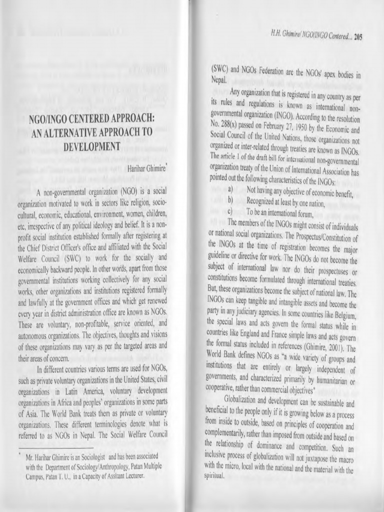 NGO Centered Approach | PDF | Non Governmental Organization | Empowerment