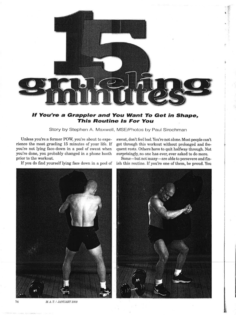 Steve Maxwell 15 Minute Workout For Grapplers | PDF