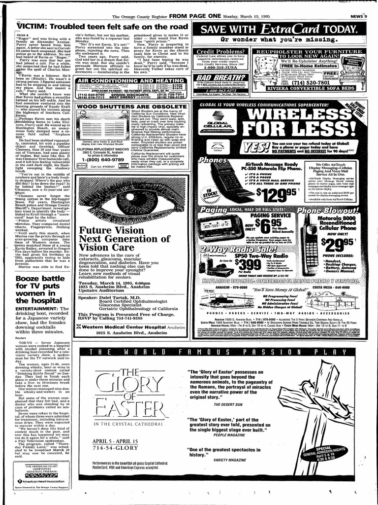 OC Register March 13, 1995 - 3 of 3 | PDF | Voicemail | Beverages