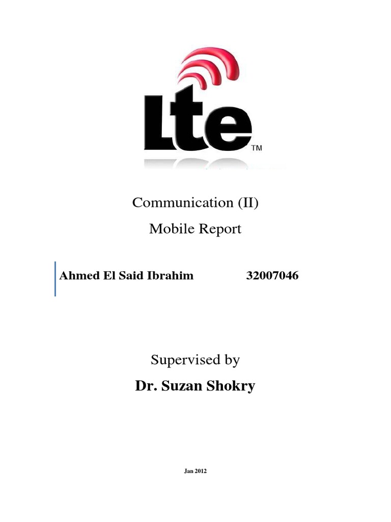 Lte Report | PDF | Lte Advanced | Lte (Telecommunication)