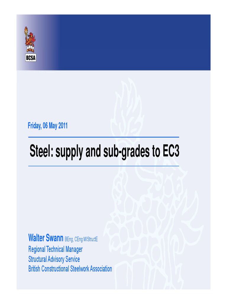 Steel Supply Sub-Grades To EC3 | PDF | Strength Of Materials ...