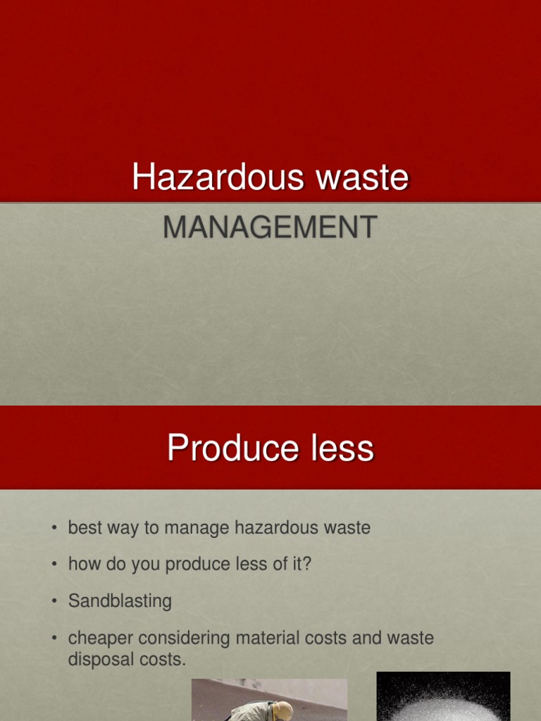 Effective Hazardous Waste Management Strategies | PDF
