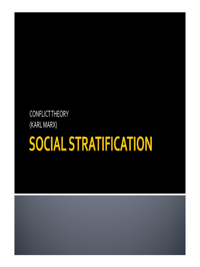 Conflict Theory | PDF | Social Stratification | Marxism