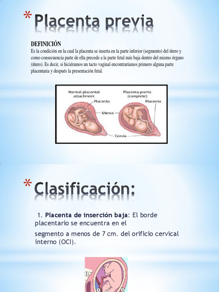 Placenta Previa | PDF | Placenta | El embarazo