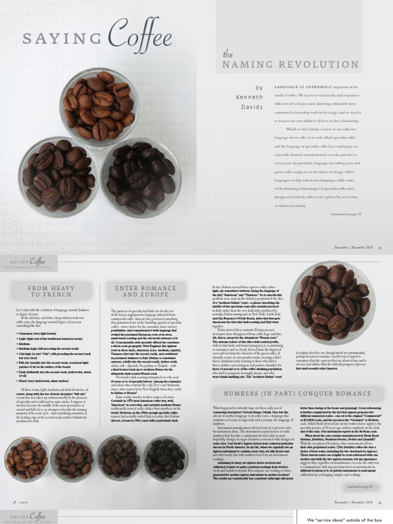 Saying Coffee (A Guide of Coffee Roasting) | PDF | Coffee | Starbucks