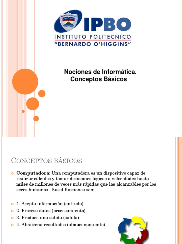 Clase 1 Nociones Basicas de Informatica | PDF | Memoria del ordenador ...