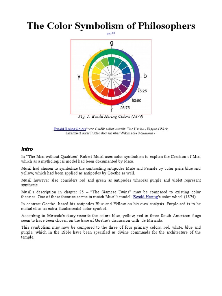 Color Symbolism in Philosophy and Art | PDF