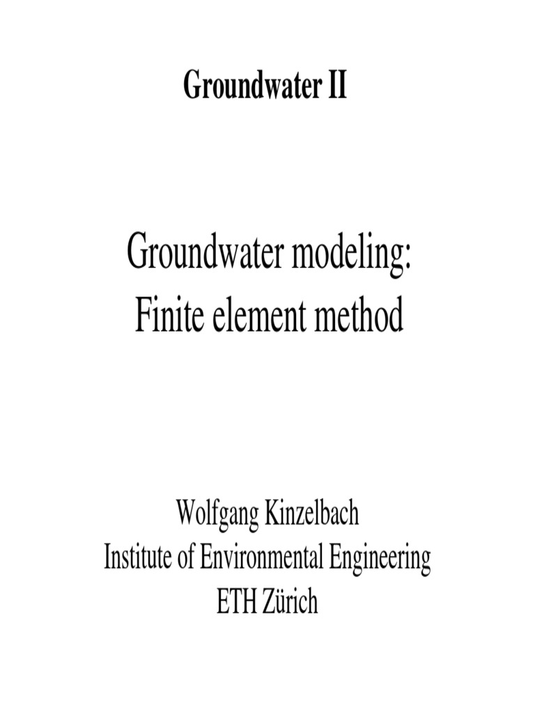 Groundwater Modeling: Finite Element Method | PDF | Interpolation | Matrix (Mathematics)
