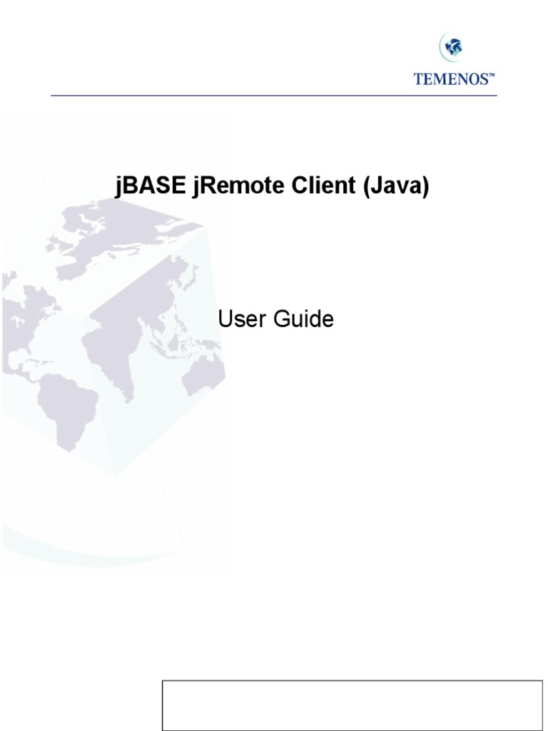 JBASE UG JRemote Client Java | PDF | Application Programming Interface | Software Engineering