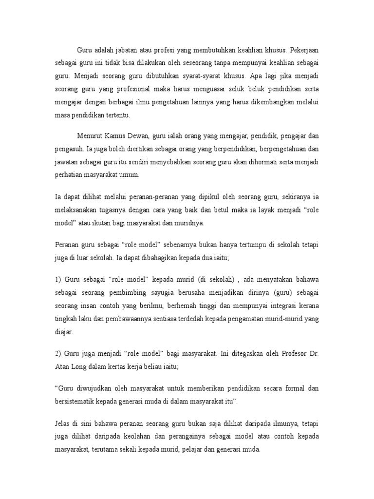 Guru Sebagai Role Model | PDF