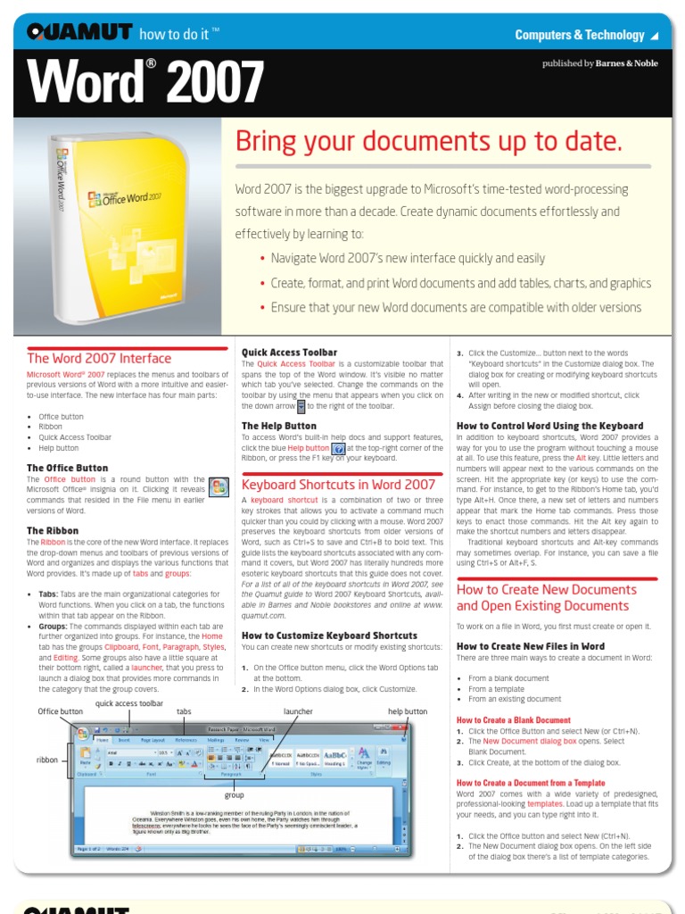 Microsoft Word 2007 | PDF | Microsoft Word | Computer Keyboard