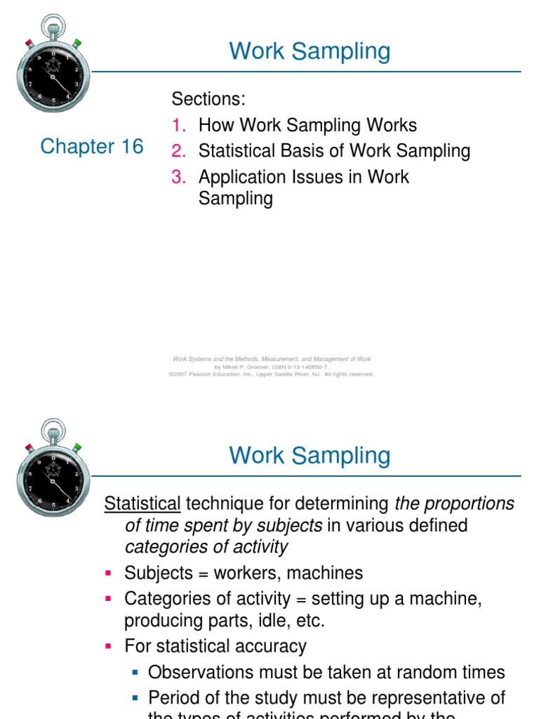 Ch16-Work Sampling-2012 PDF | PDF | Confidence Interval | Sampling (Statistics)