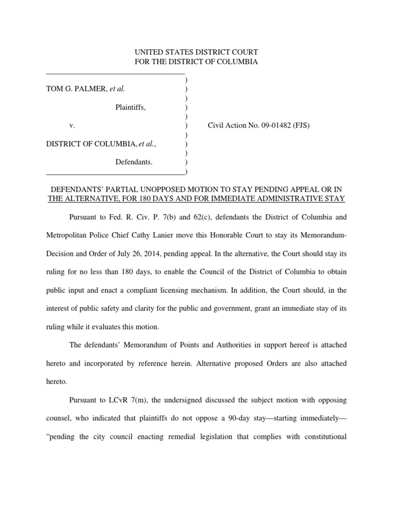 Motion To Stay | PDF