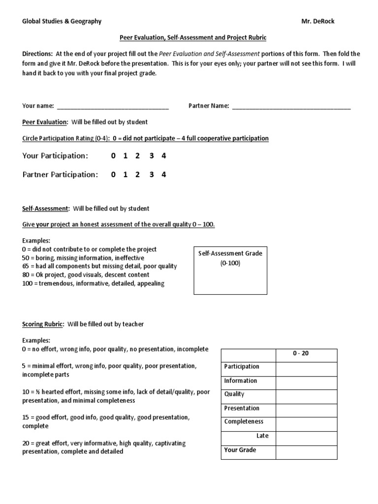 Project Evaluation and Assessment Guide | PDF