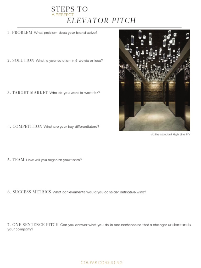 Interior Design Elevator Pitch Worksheet | PDF | Economies | Communication