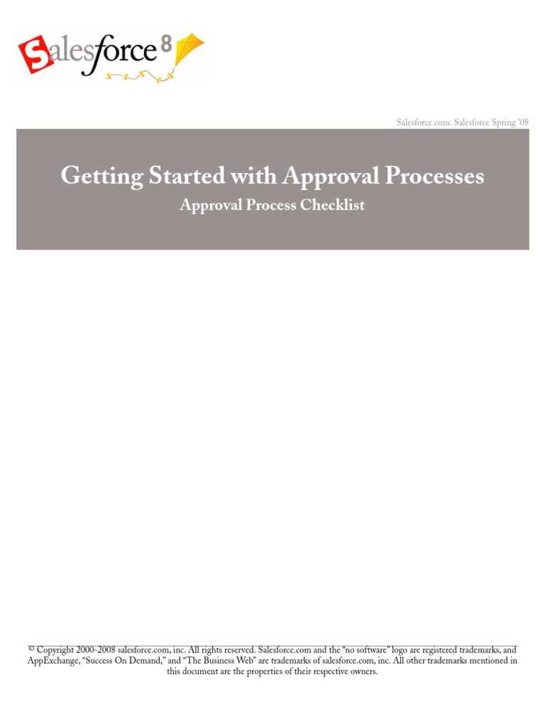 Salesforce Approvals Cheatsheet | PDF | Salesforce.Com | Areas Of ...