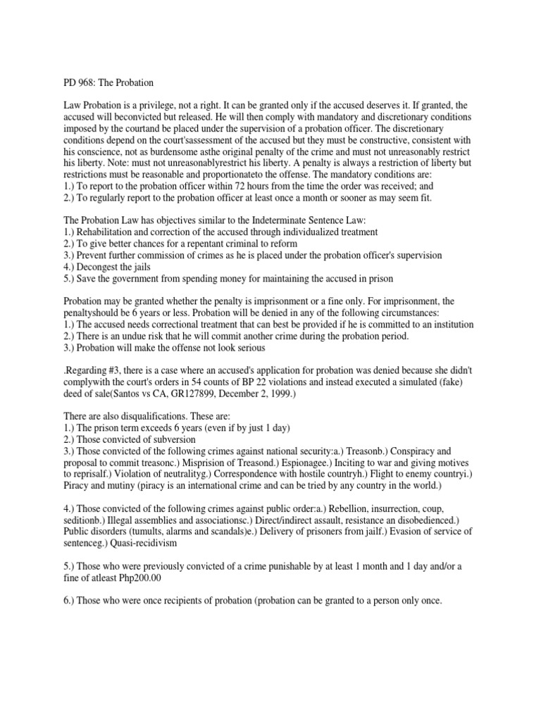 An Overview of Probation Guidelines and Eligibility Requirements Under ...