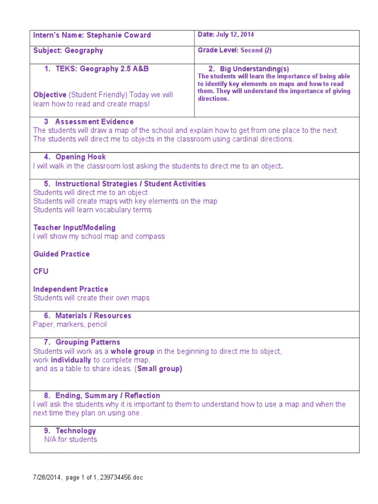 Teaching Map Skills to 2nd Graders | PDF