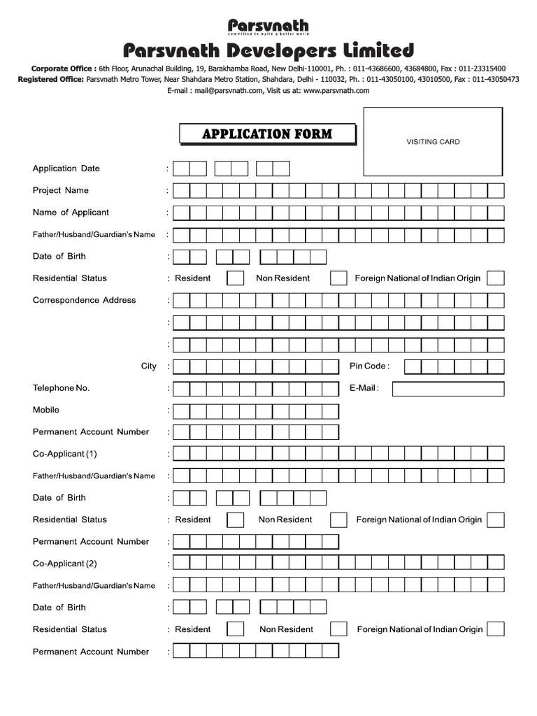 Aplication Form PDL | PDF