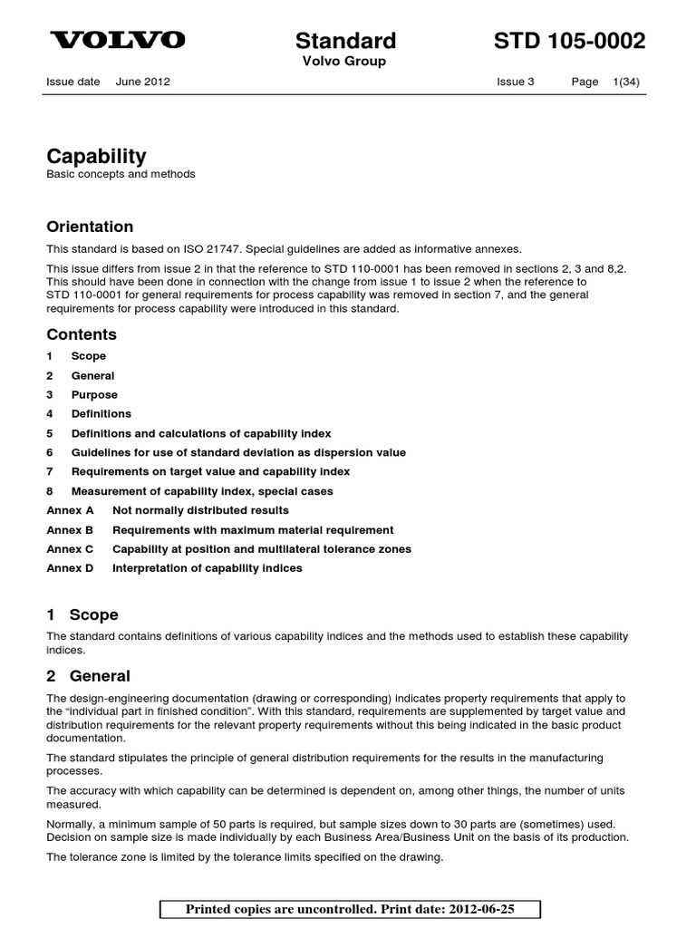 105 0002E Capability | PDF | Engineering Tolerance | Standard Deviation