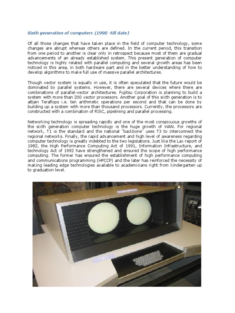 Sixth Generation of Computers | PDF