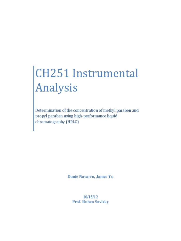 Lab 4 HPLC | PDF | Chromatography | High Performance Liquid Chromatography